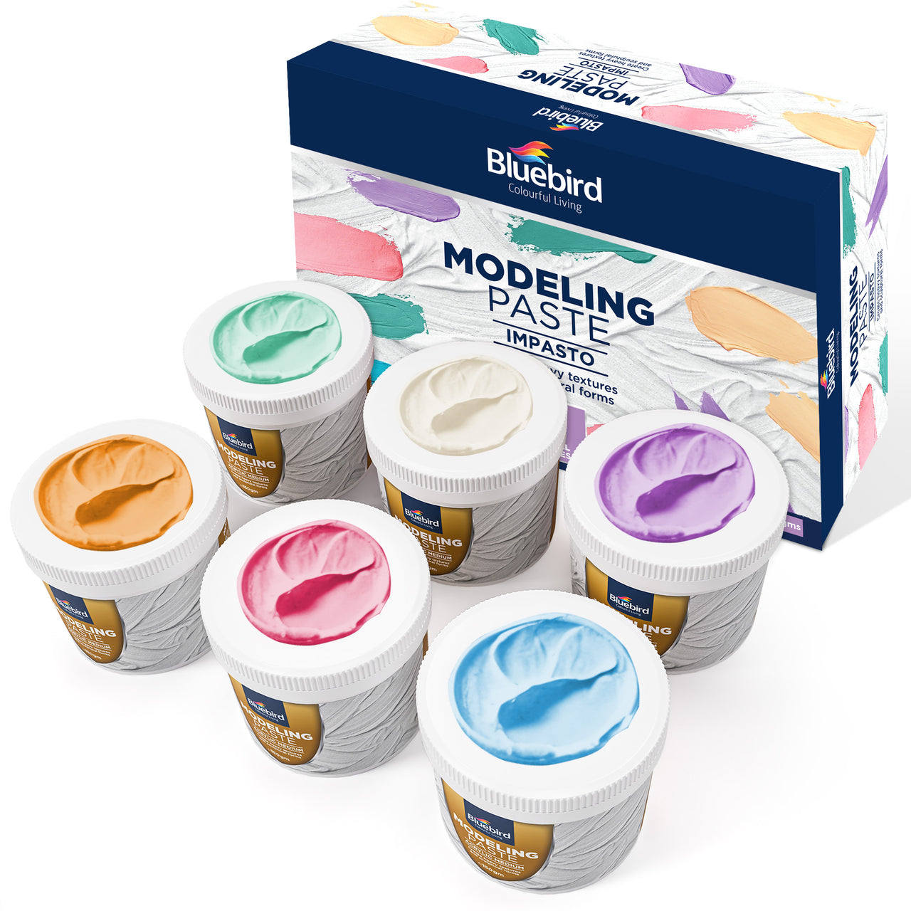 Coloured Modeling Paste - Pastel - 5.3 oz (Pack of 6) – Bluebird